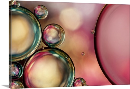Bubble Abstract with Pink Sparkle | Great Big Canvas