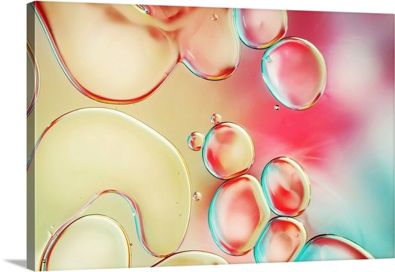 Oil Drops With Blush Pink | Great Big Canvas