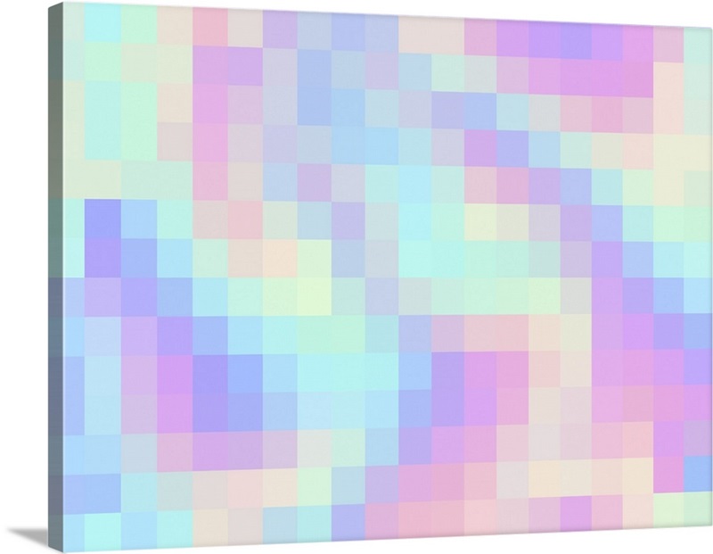 Abstract Rainbow Pixel Pattern | Great Big Canvas