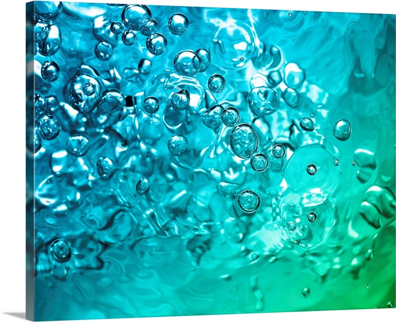 Abstract water with bubbles | Great Big Canvas