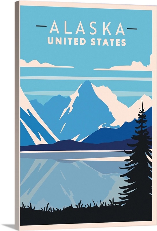 Alaska Modern Vector Travel Poster | Great Big Canvas