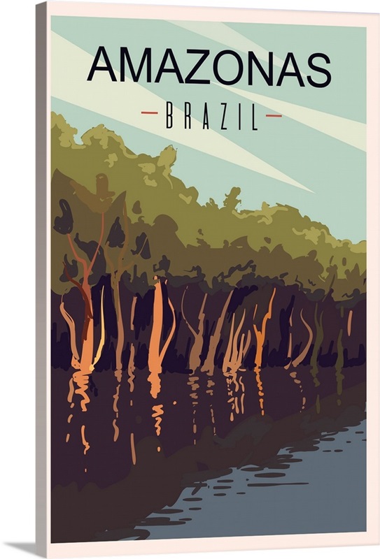 Amazon Modern Vector Travel Poster | Great Big Canvas