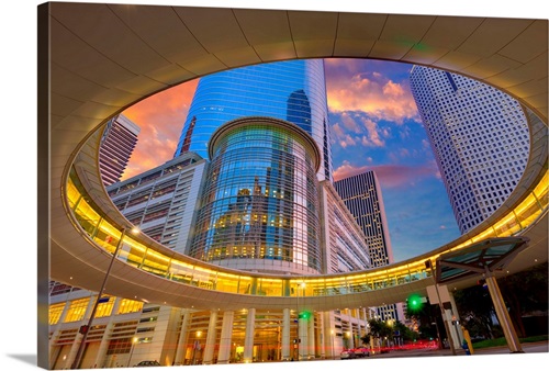 Downtown Houston at sunset | Great Big Canvas