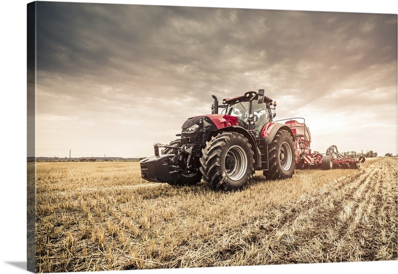 Modern Red Tractor, Czech Republic | Great Big Canvas