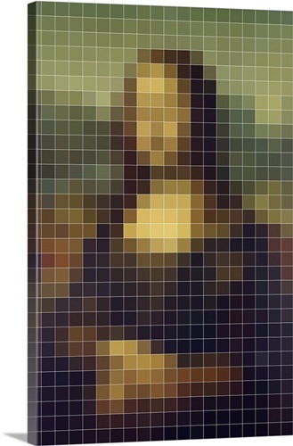 Mona Lisa Pixel Abstract | Great Big Canvas