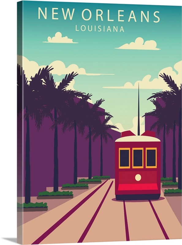 New Orleans Modern Vector Travel Poster | Great Big Canvas