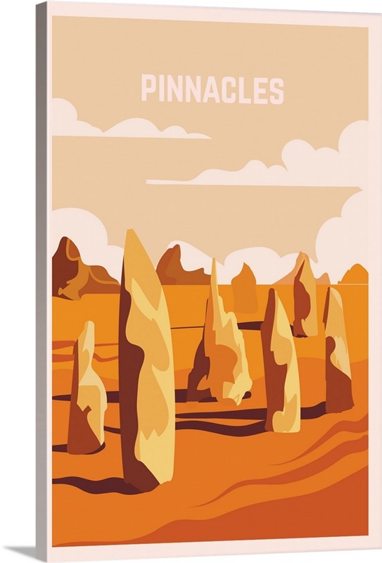 Pinnacles Modern Vector Travel Poster | Great Big Canvas