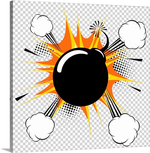 Pop Art Bomb Wall Art, Canvas Prints, Framed Prints, Wall Peels | Great ...