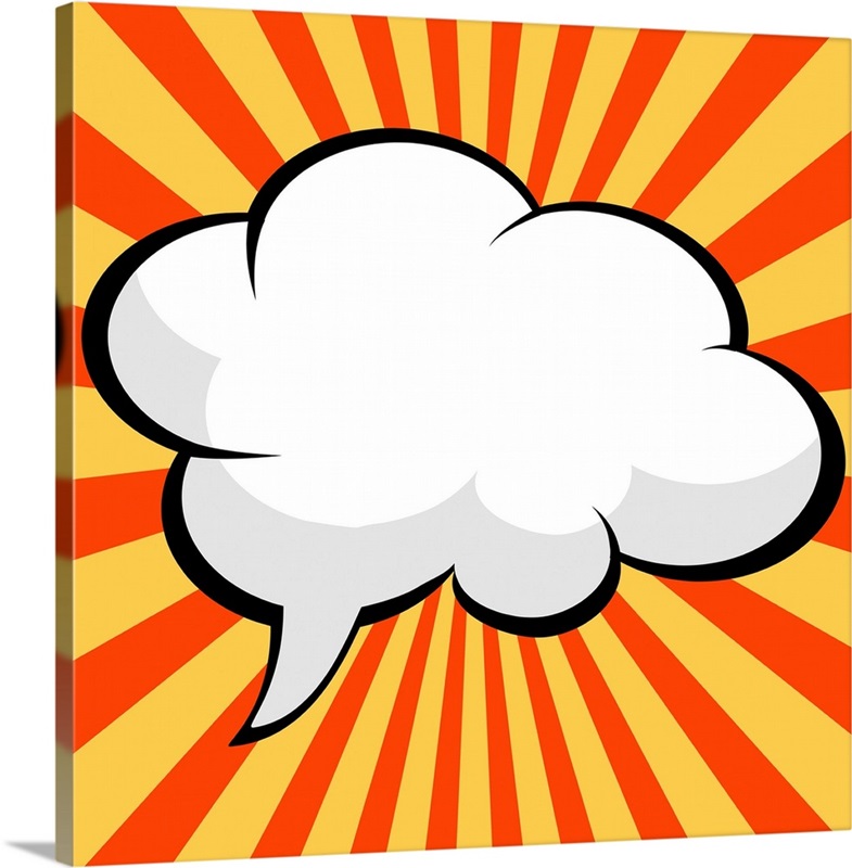 Pop Art Comic Speech Bubble | Great Big Canvas
