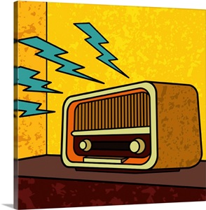 Retro Radio Wall Art, Canvas Prints, Framed Prints, Wall Peels | Great ...