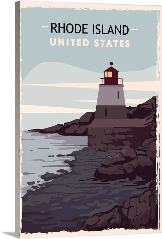 Rhode Island Modern Vector Travel Poster | Great Big Canvas