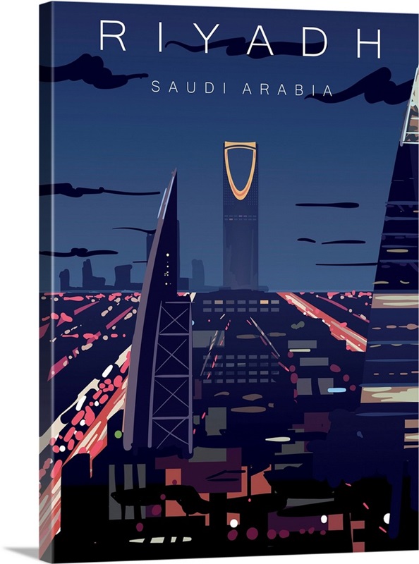 Riyadh Modern Vector Travel Poster | Great Big Canvas
