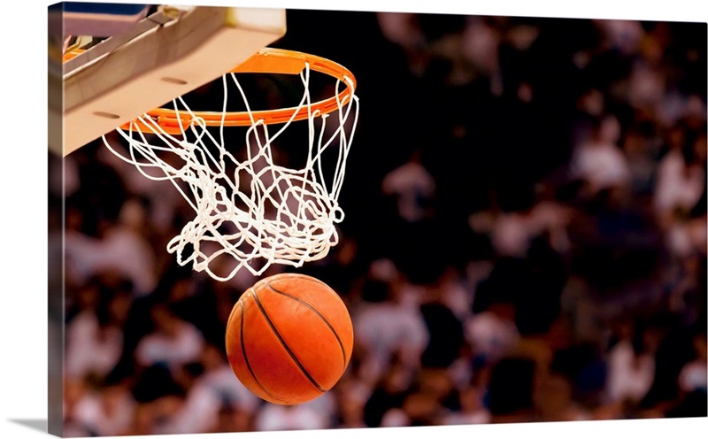 Scoring the winning point at a basketball game | Great Big Canvas