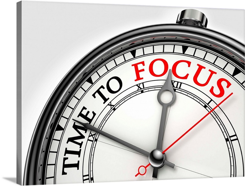 Time To Focus Clock | Great Big Canvas