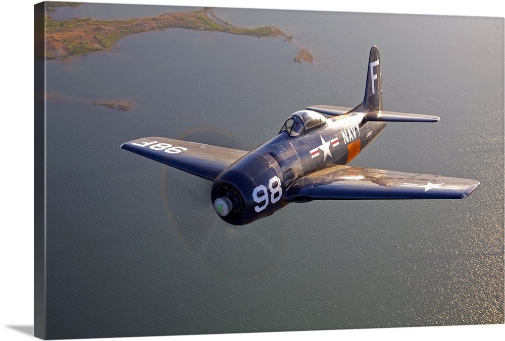 A Grumman F8F Bearcat in flight Wall Art, Canvas Prints, Framed Prints ...