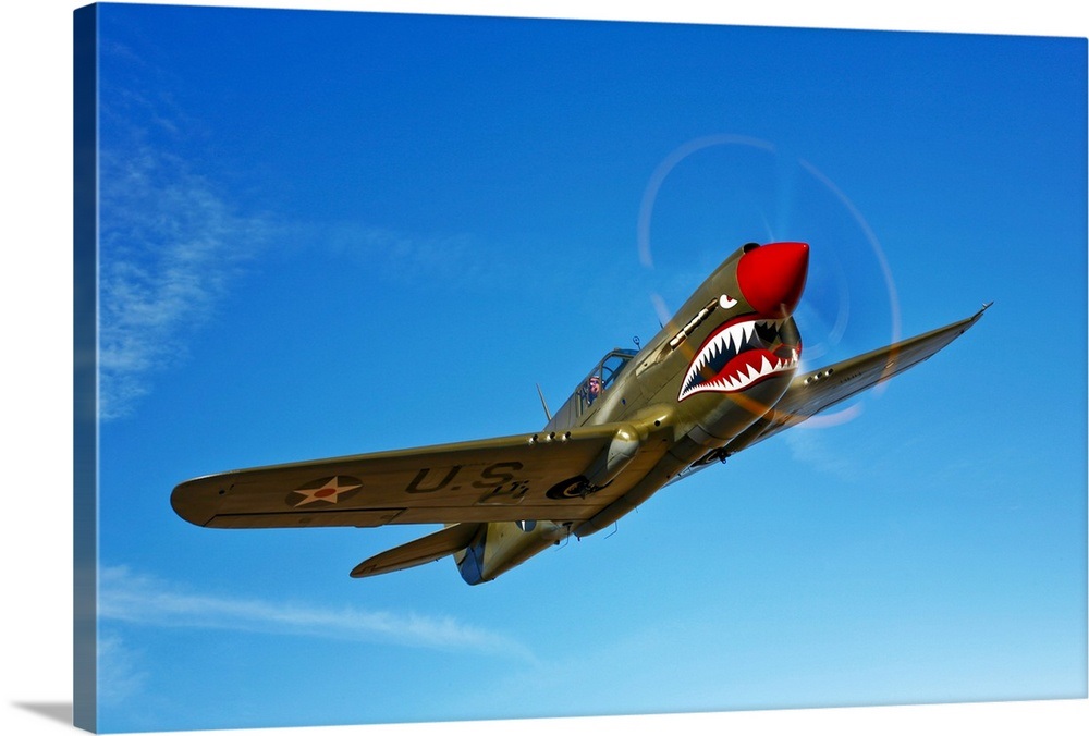 A P 40E Warhawk in flight Wall Art, Canvas Prints, Framed Prints, Wall ...