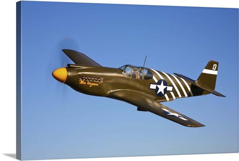 A P 51A Mustang in flight | Great Big Canvas