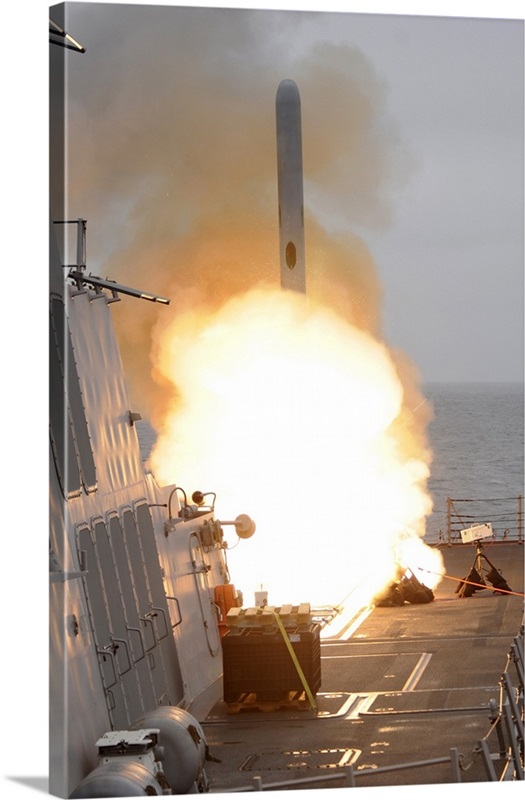 A tomahawk missile launch aboard USS Sterett | Great Big Canvas