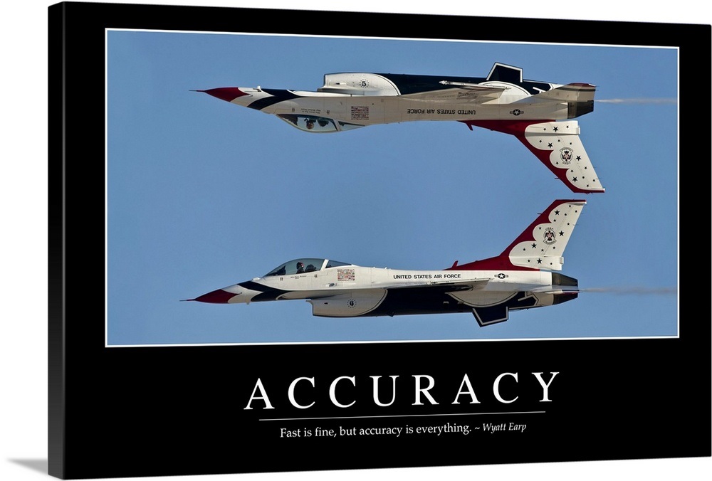 Accuracy: Inspirational Quote and Motivational Poster Wall Art, Canvas ...
