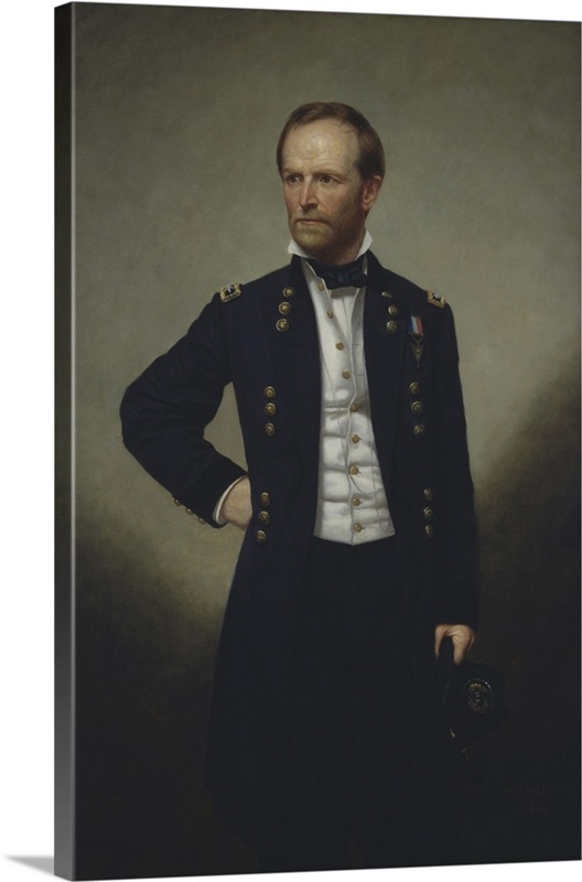 American history painting of Civil War General William Sherman | Great ...