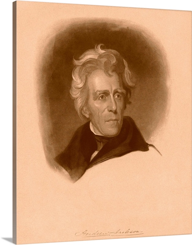 American history portrait of President Andrew Jackson | Great Big Canvas
