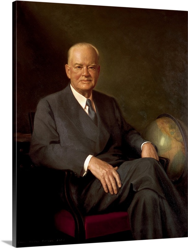 American History Portrait Of President Herbert Hoover | Great Big Canvas