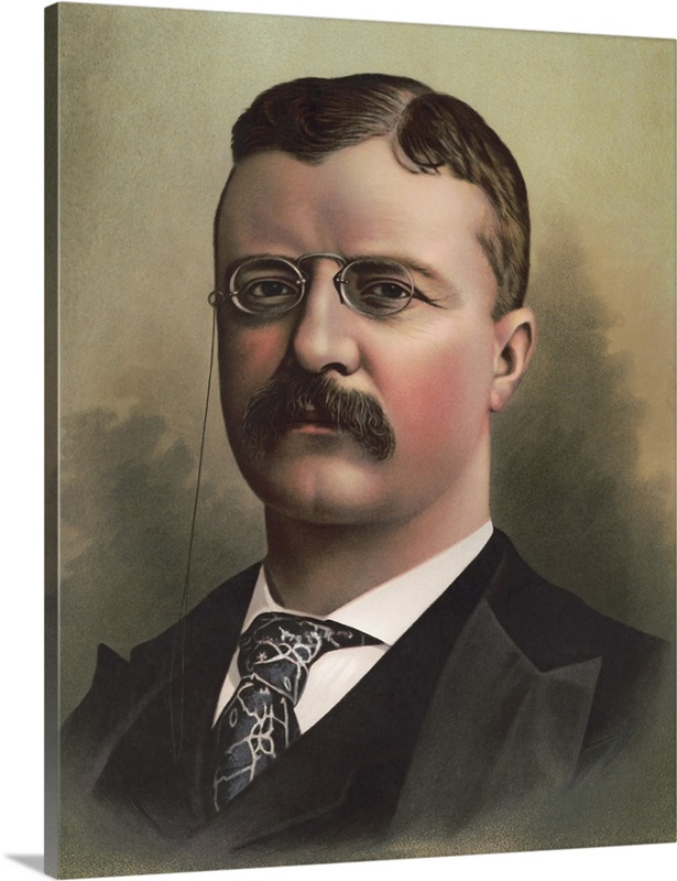 American History Portrait Of The 26th President, Theodore Roosevelt ...