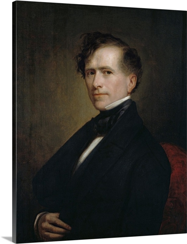 American Presidential History Painting Of President Franklin Pierce ...