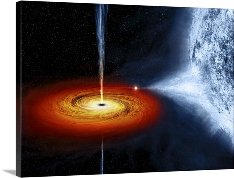 An artist's illustration of the Cygnus X-1 system | Great Big Canvas