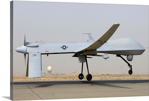 An MQ-1 Predator prepares for takeoff | Great Big Canvas