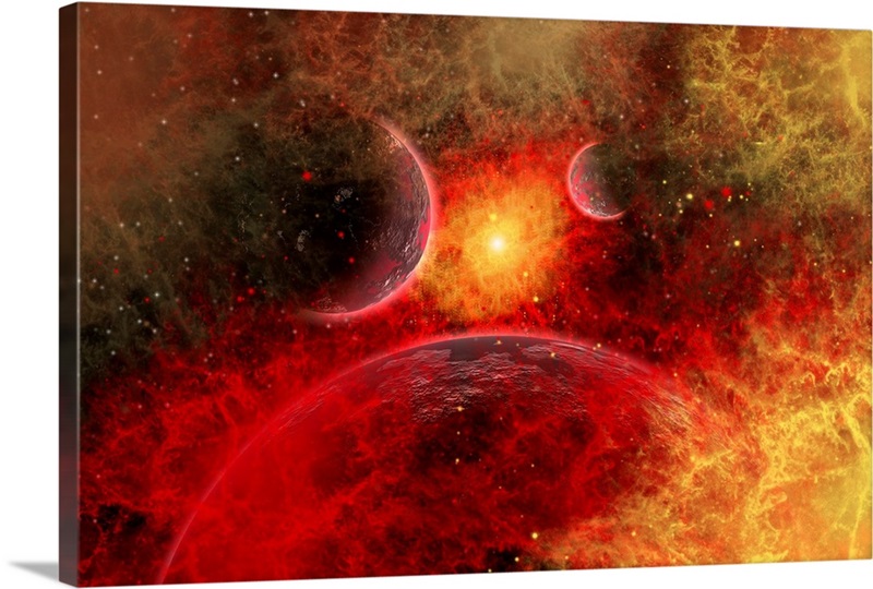 Artist' concept illustrating the stellar explosion of a supernova ...