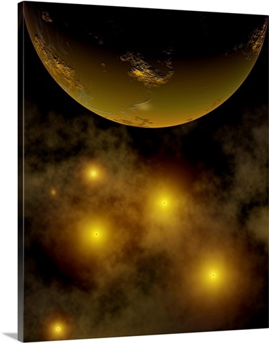 Artist's concept illustrating a star cluster in the Milky Way galaxy ...