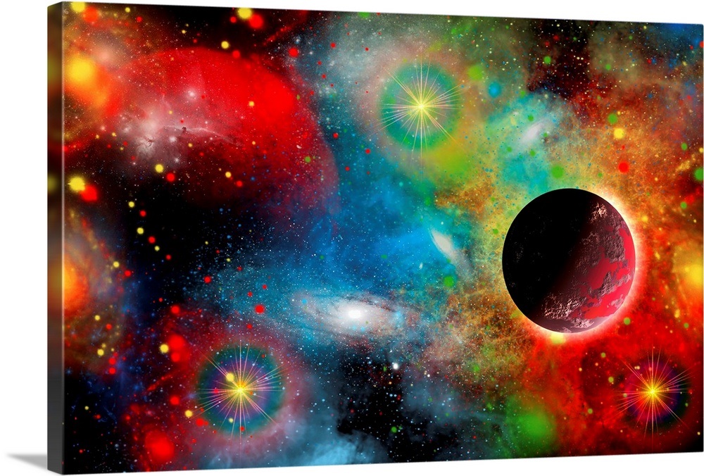 Artist's concept illustrating our beautiful cosmic universe Wall Art ...