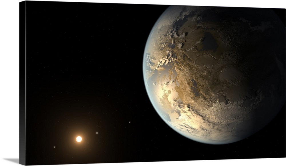 Artist's concept of Kepler-186f orbiting a distant star Wall Art ...