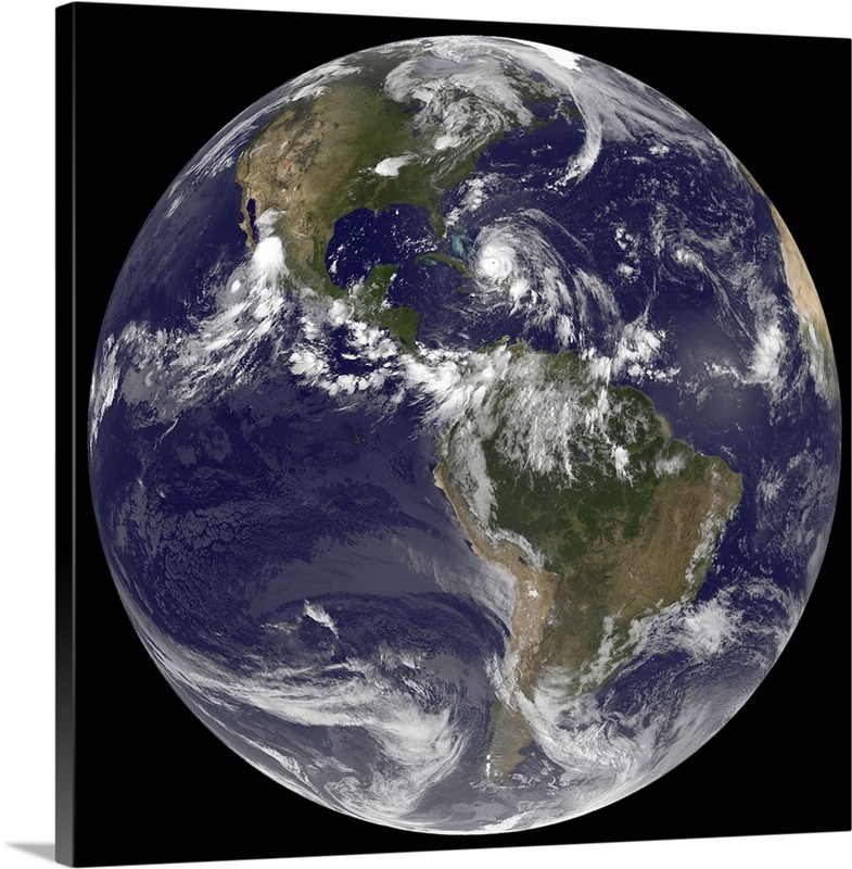 August 24, 2011 - Satellite view of the Full Earth with Hurricane Irene ...