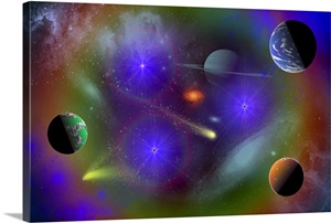 Conceptual image of a scene in outer space Wall Art, Canvas Prints ...