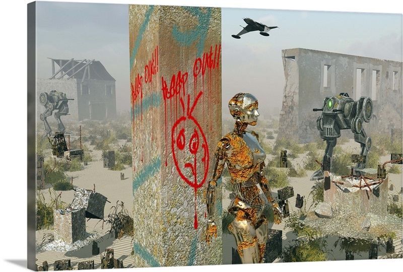 Death, ruins and decay following the aftermath of a futuristic war ...