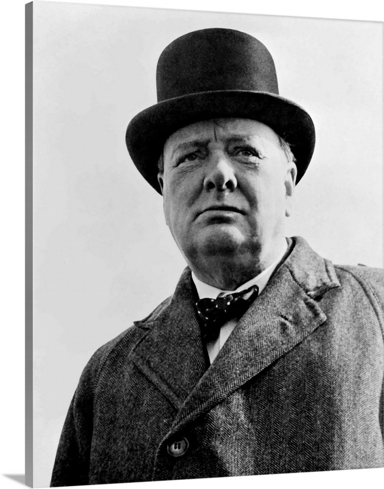 Digitally restored vector portrait of Sir Winston Churchill Wall Art ...