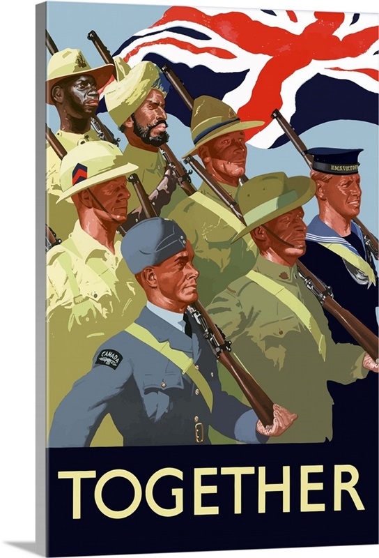 Digitally restored vector war propaganda poster. Together | Great Big ...