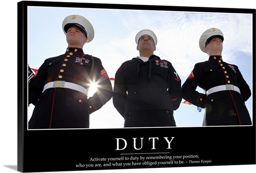 Duty: Inspirational Quote and Motivational Poster | Great Big Canvas