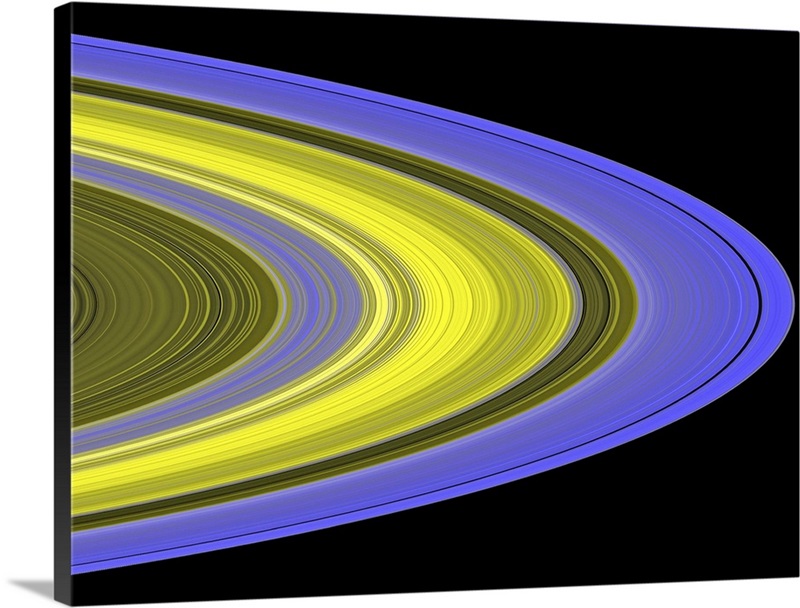 Falsecolor image of Saturns rings | Great Big Canvas