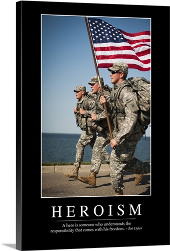 Heroism: Inspirational Quote and Motivational Poster | Great Big Canvas