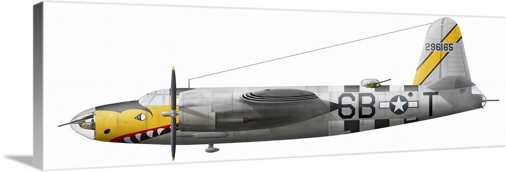 Illustration of a Martin-B-26 Marauder Wall Art, Canvas Prints, Framed ...