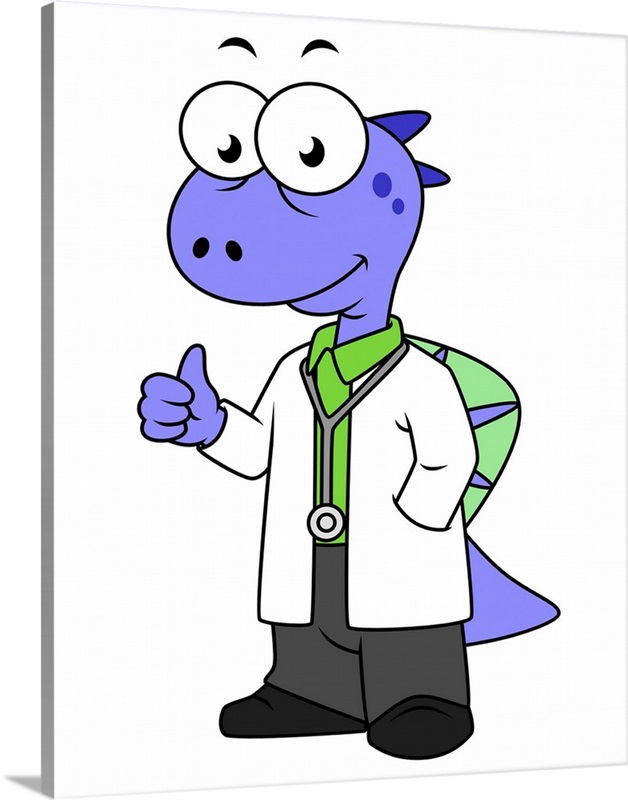 Illustration of a Spinosaurus doctor | Great Big Canvas