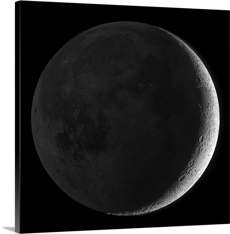 Moon with earthshine | Great Big Canvas