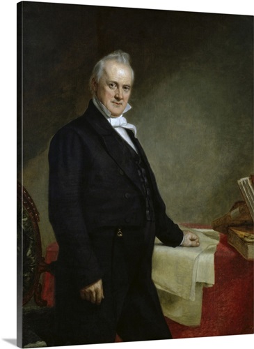 Painted Portrait Of President James Buchanan | Great Big Canvas
