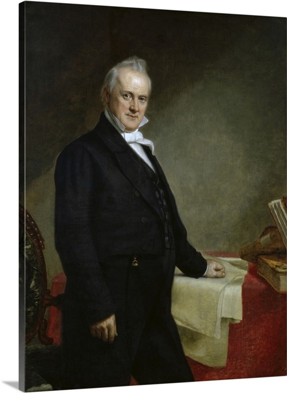 Painted Portrait Of President James Buchanan | Great Big Canvas