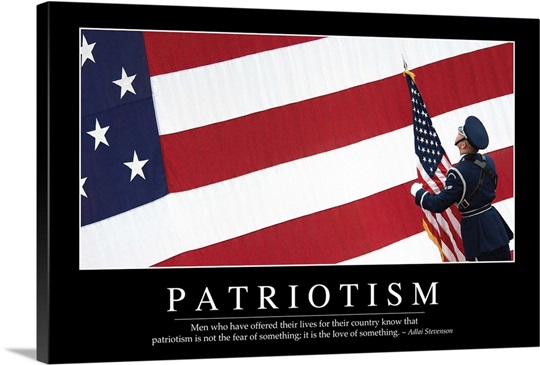 Patriotism: Inspirational Quote and Motivational Poster Wall Art ...