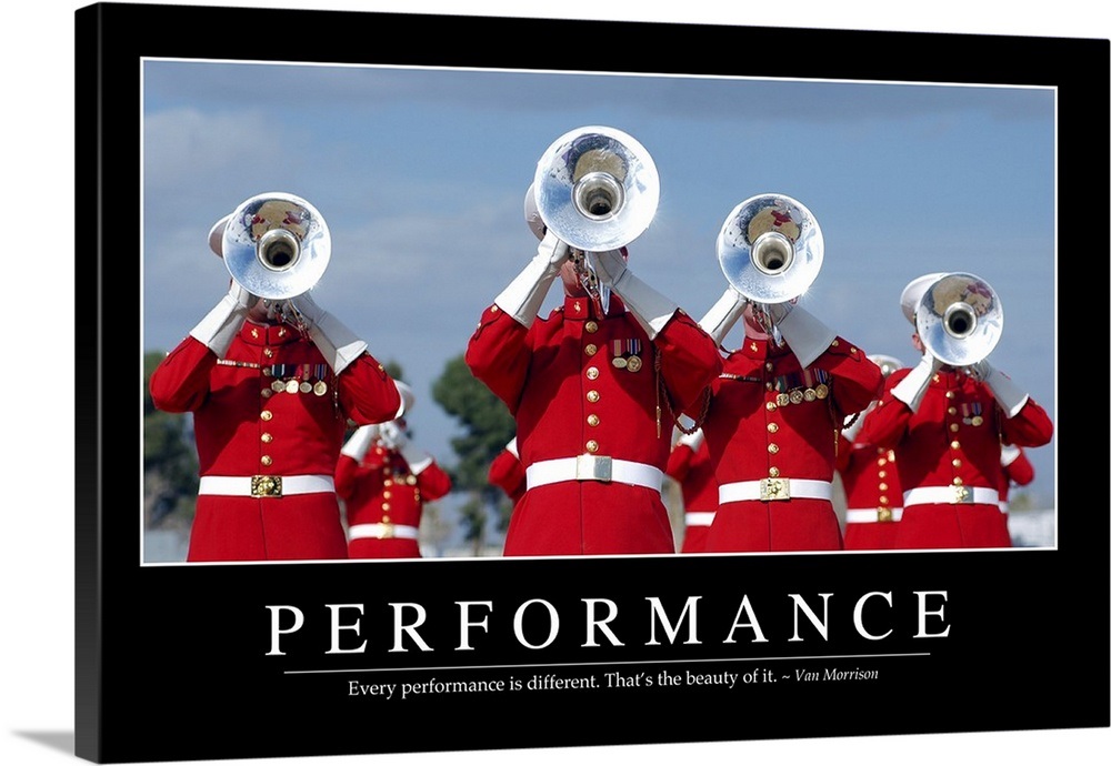 Performance: Inspirational Quote and Motivational Poster Wall Art ...
