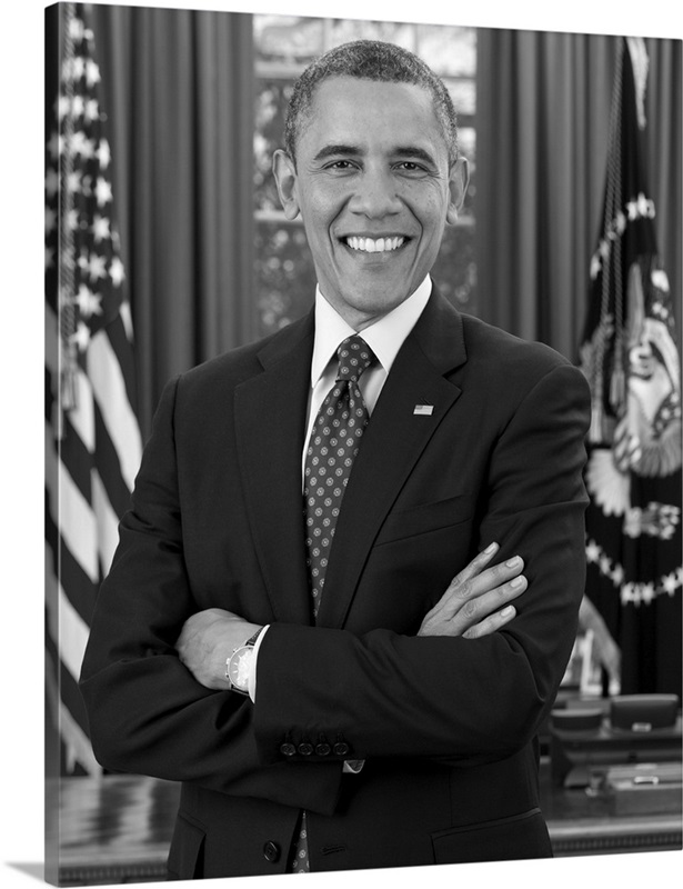 Portrait Of Barack Obama, 44th U.S. President | Great Big Canvas